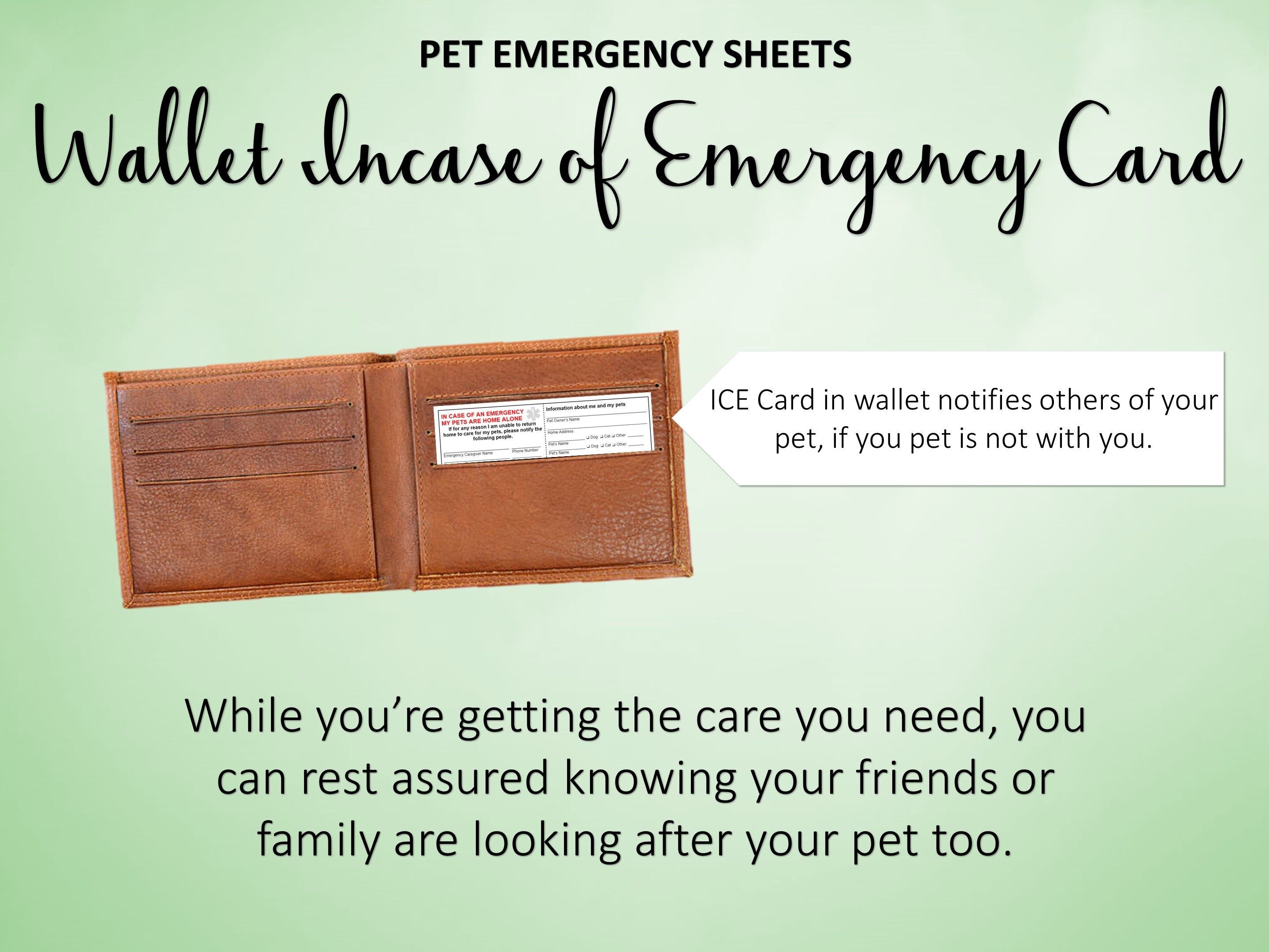 Printable Pet Emergency Info Kit | Dog ICE Sheets | Pet Emergency ...