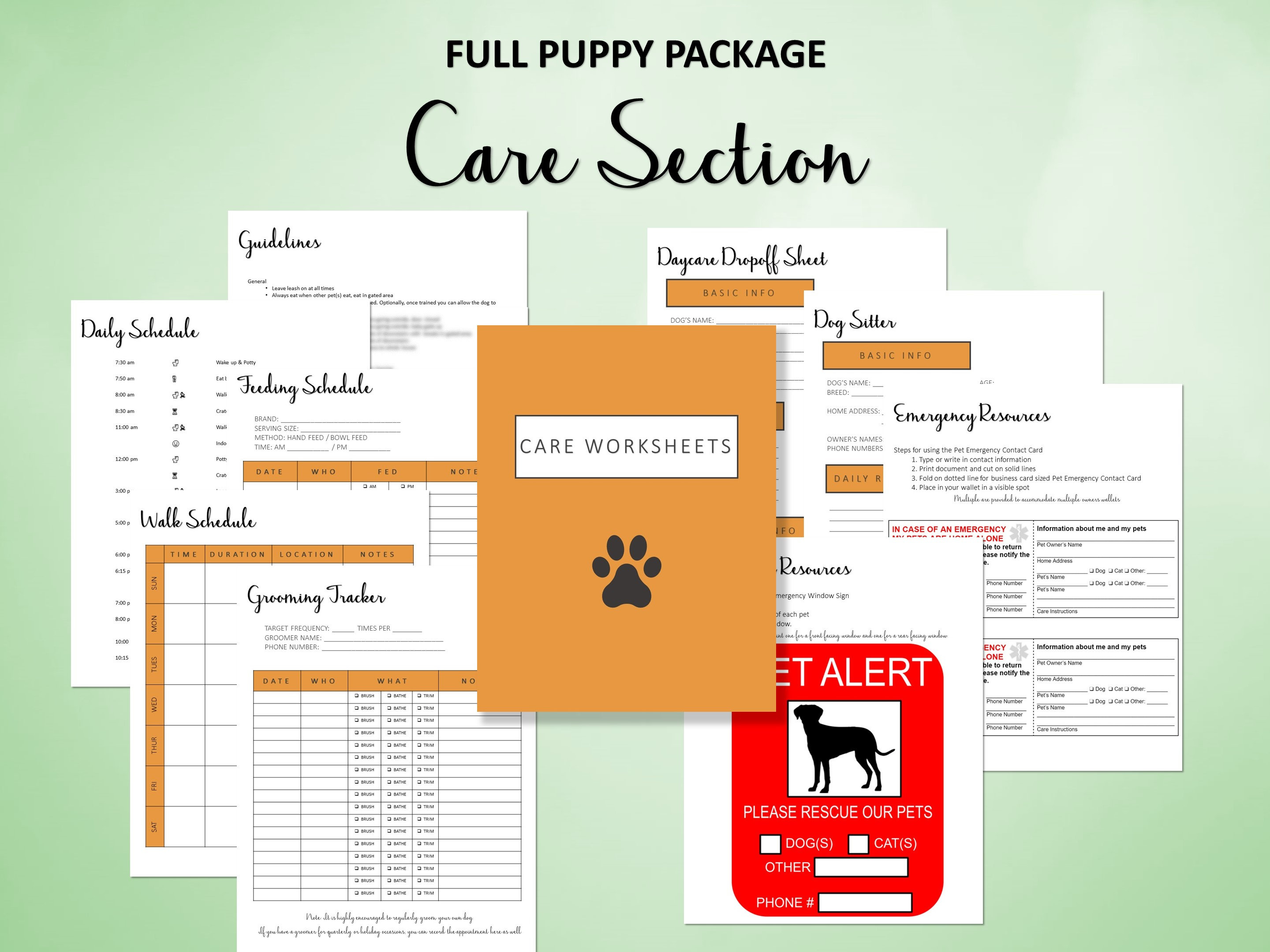 Editable Dog Ownership Workbook | Printable Comprehensive Puppy Package ...