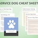 Printable Service Dog Introductory Package | Working Dog Resources - Etsy