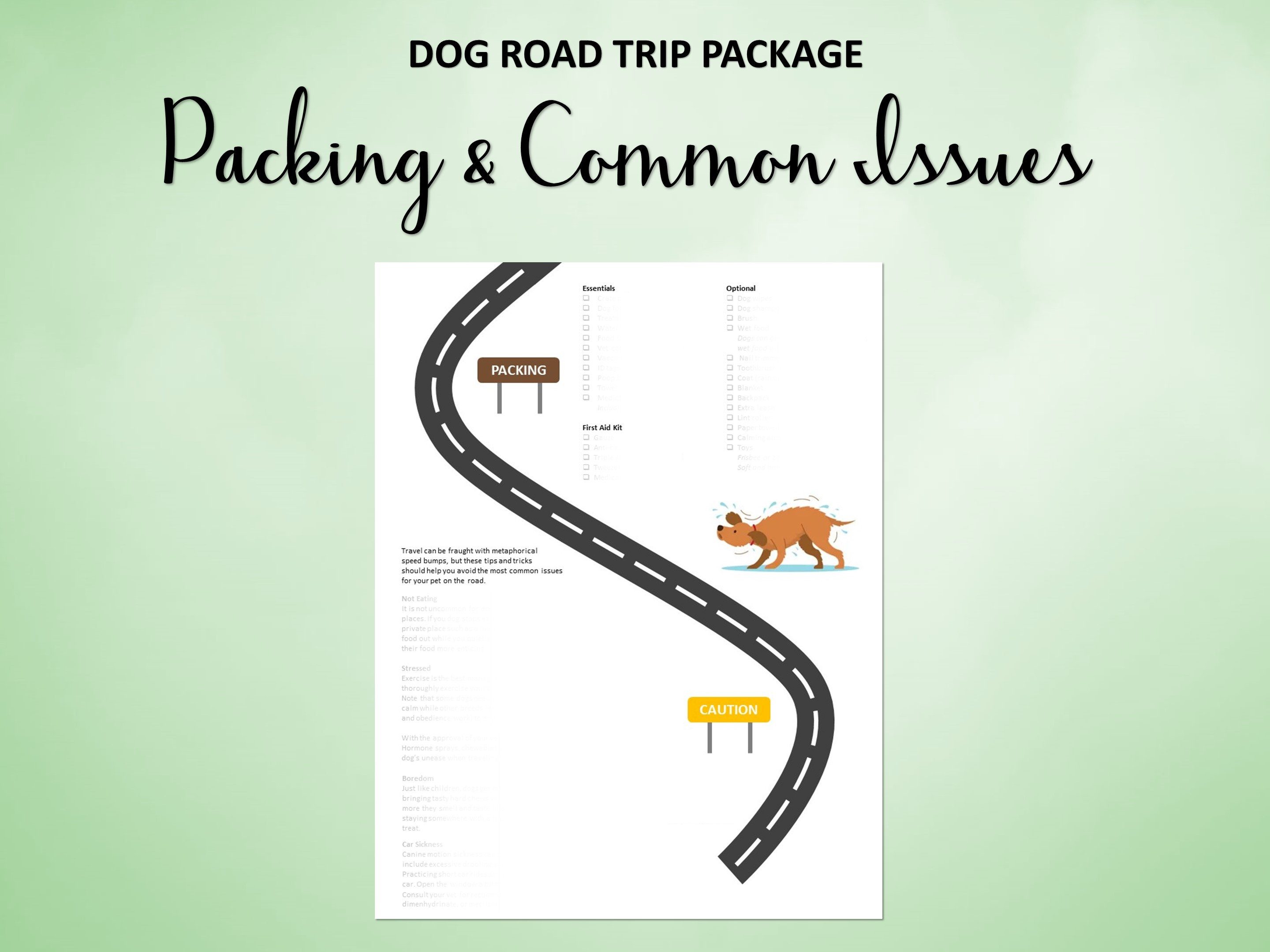 Printable Dog Road Trip Package | Road Trip With Your Dog Resources - Etsy