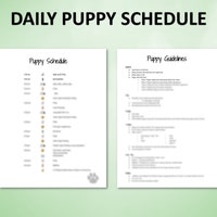 Dog's Daily Planner With Template | Puppy Schedule | Printable PDF ...