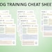Editable Dog Training Cheat Sheets | Puppy Training Guide for 8 Weeks ...