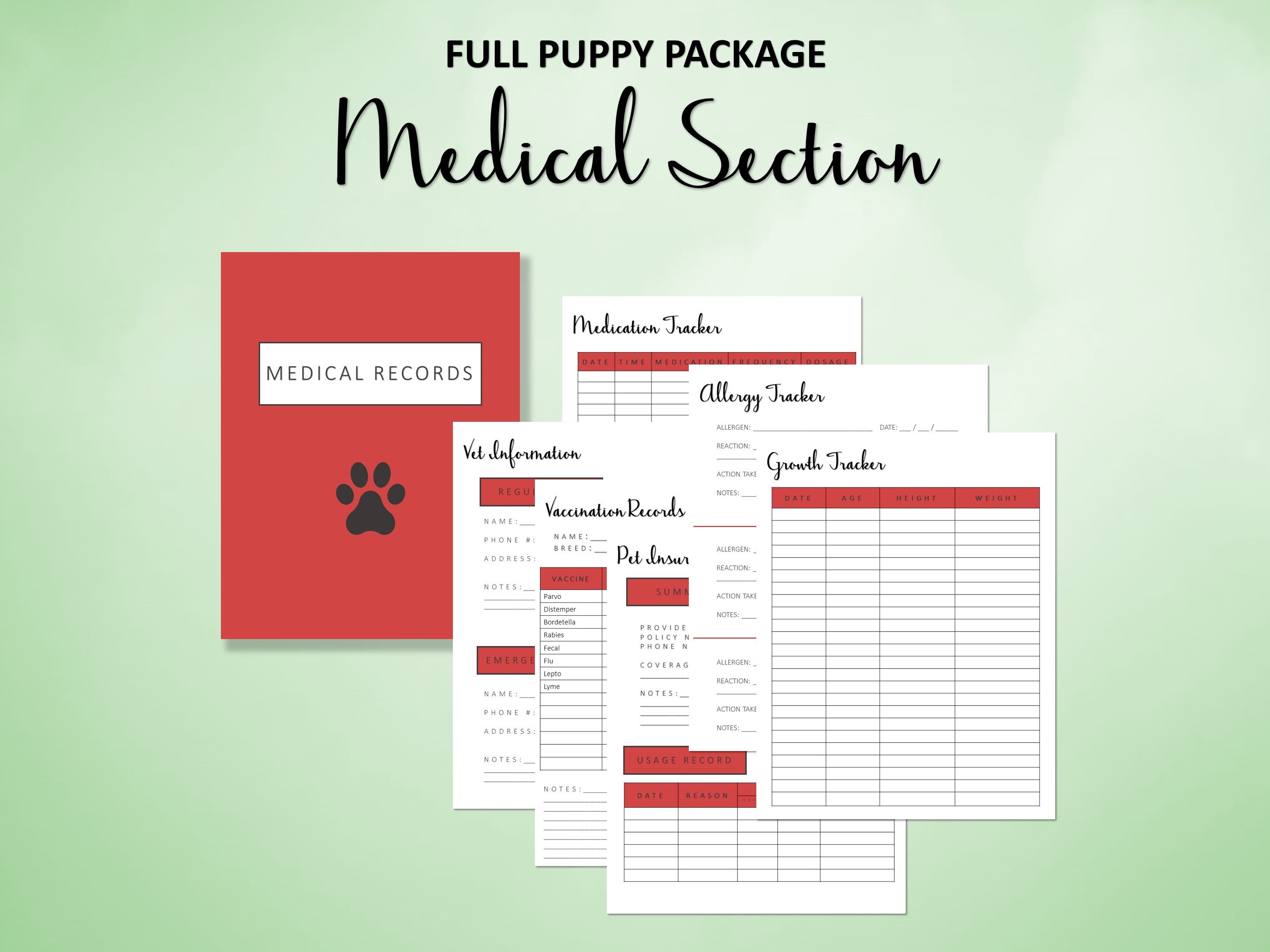 Editable Dog Ownership Workbook | Printable Comprehensive Puppy Package ...