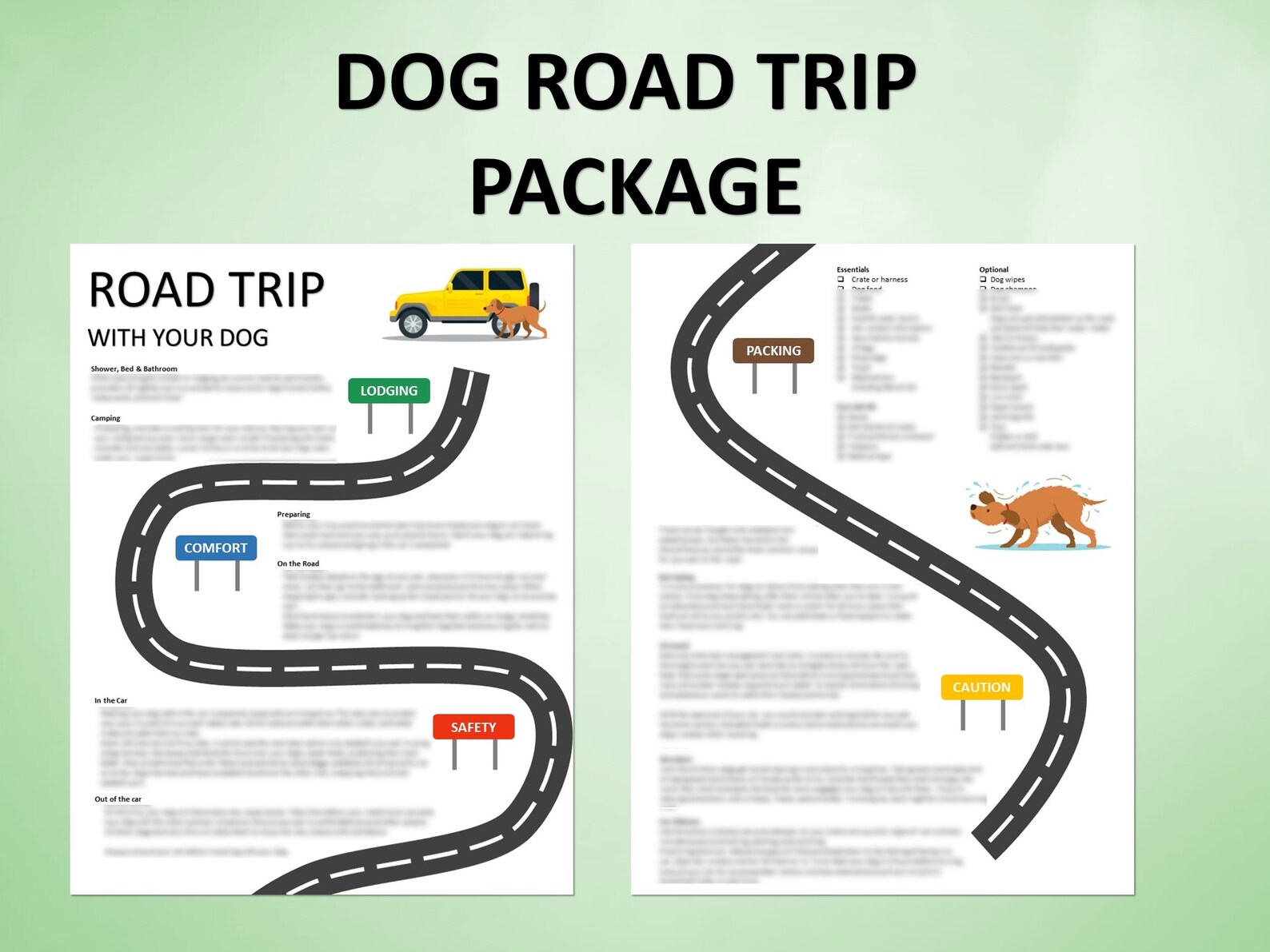 Printable Dog Road Trip Package Road Trip With Your Dog Etsy