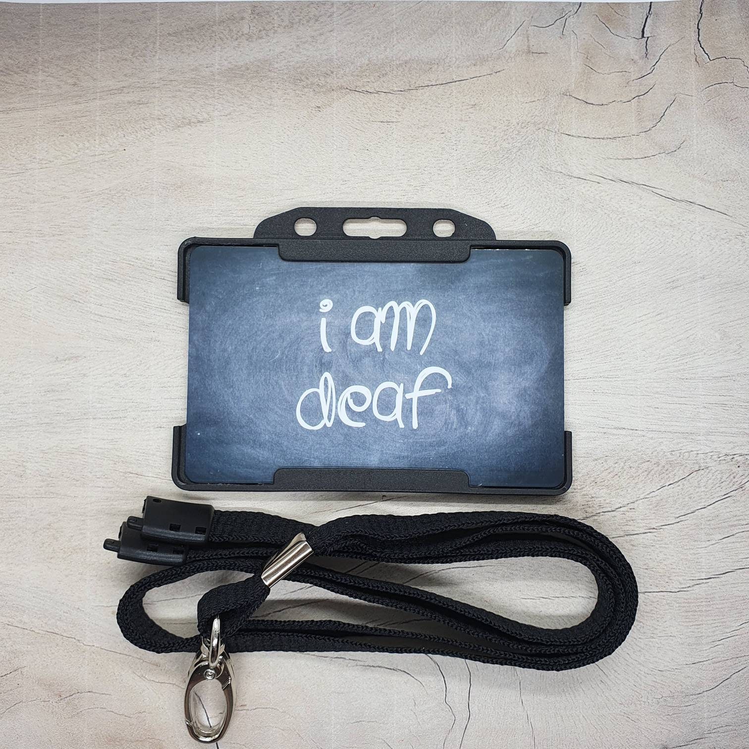 I Am Deaf PVC plastic ID Card Badge Disability | Etsy