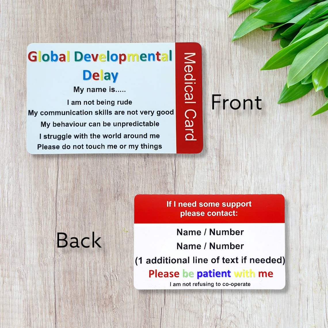GDD Global Developmental Delay Awareness PVC Medical Card - Etsy UK GDD Global Developmental Delay Awareness PVC Medical Card - Etsy UK
