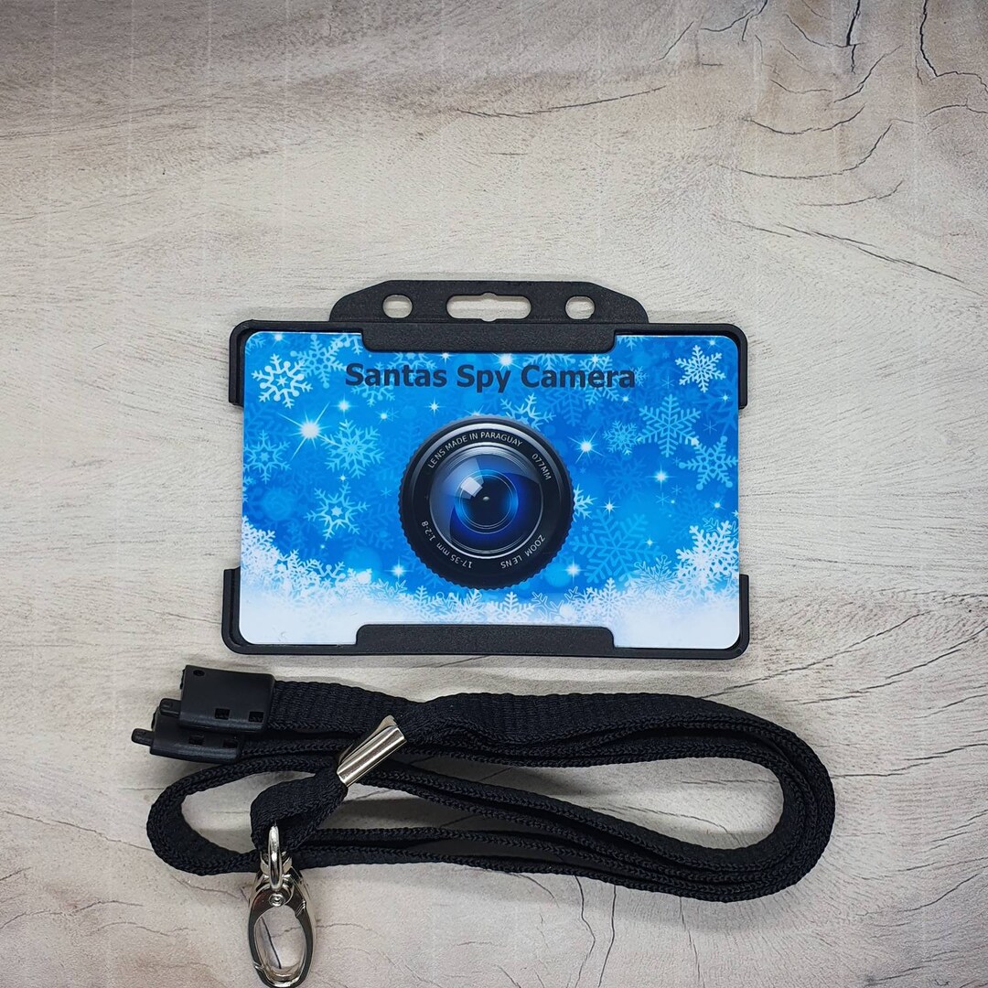 Santa Surveillance Camera PVC plastic ID Badge Spy Cam - Etsy