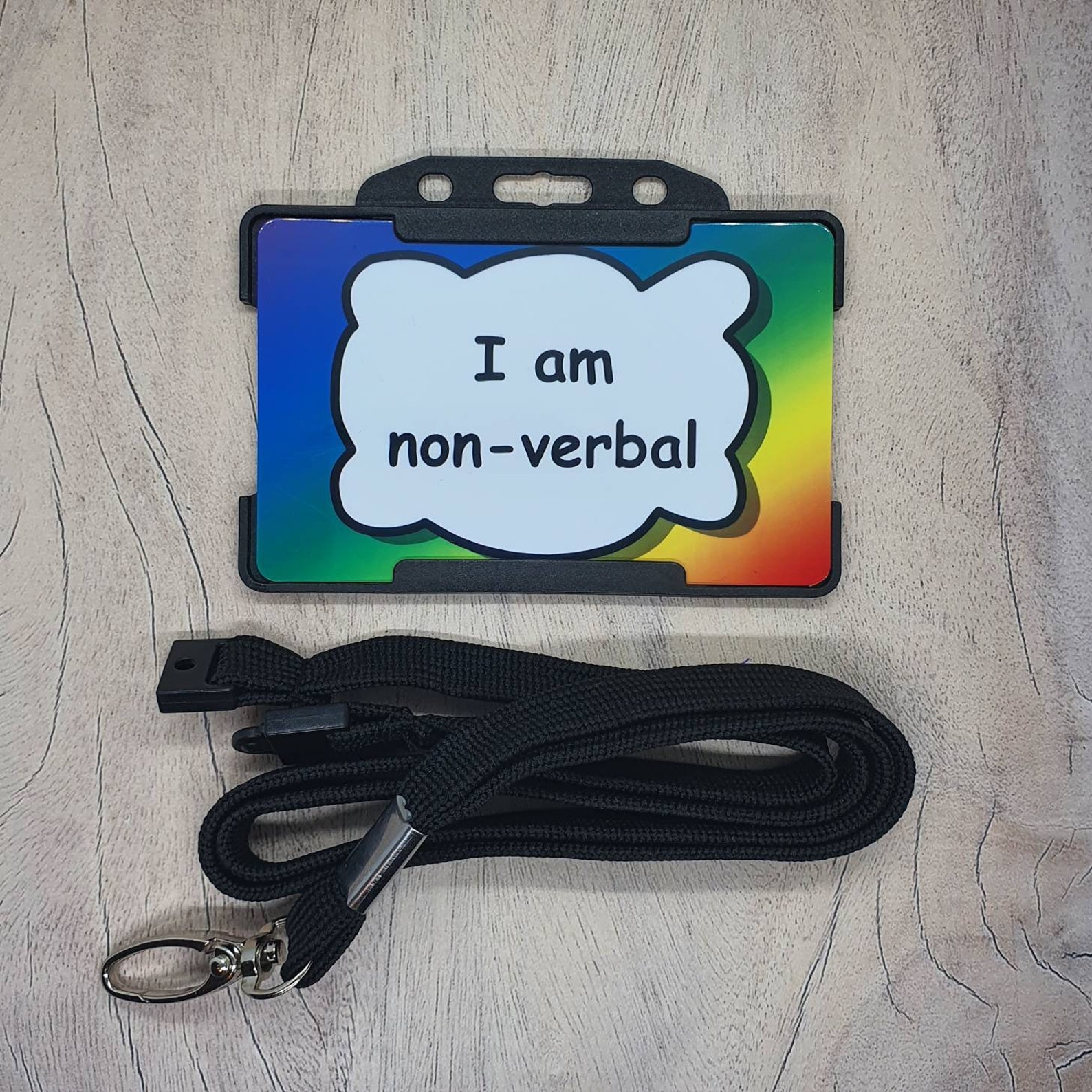 Non Verbal Autism Hidden Disability Lanyard PVC plastic ID - Etsy