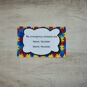 Autism Hidden Disability Awareness PVC Wallet Card Invisible - Etsy