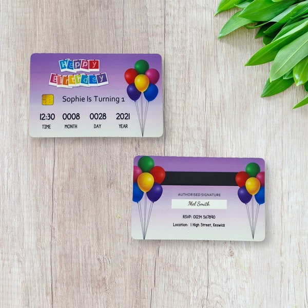 Credit Card Invitation - Etsy