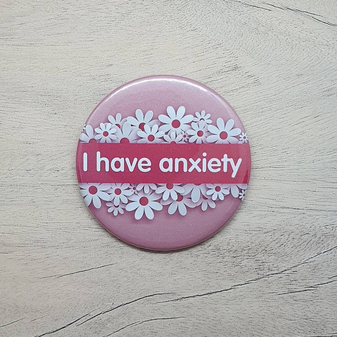 Anxiety 59mm Button Pin Badge Self Care Anxious | Etsy