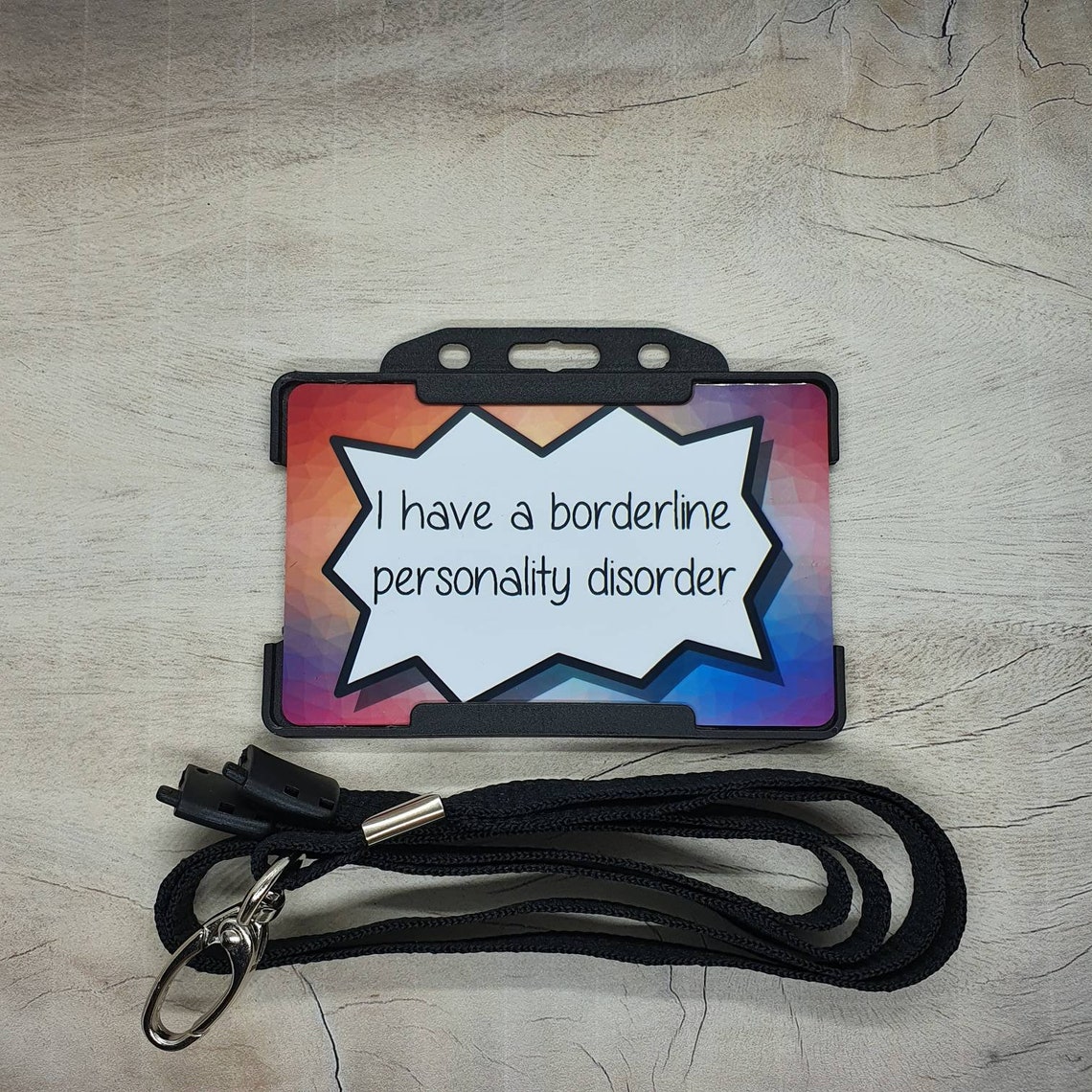 I Have a Borderline Personality Disorder BPD ID Card With - Etsy UK