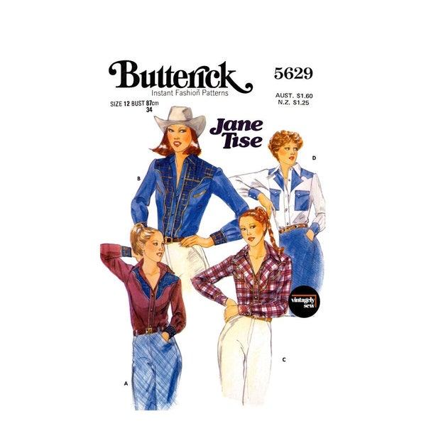 Western Shirt Sewing Pattern - Etsy