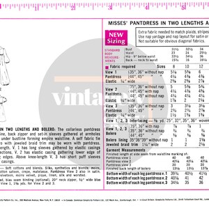 70s Pantdress in Two Lengths and Bolero, Bust 34" (87 Cm) Simplicity ...