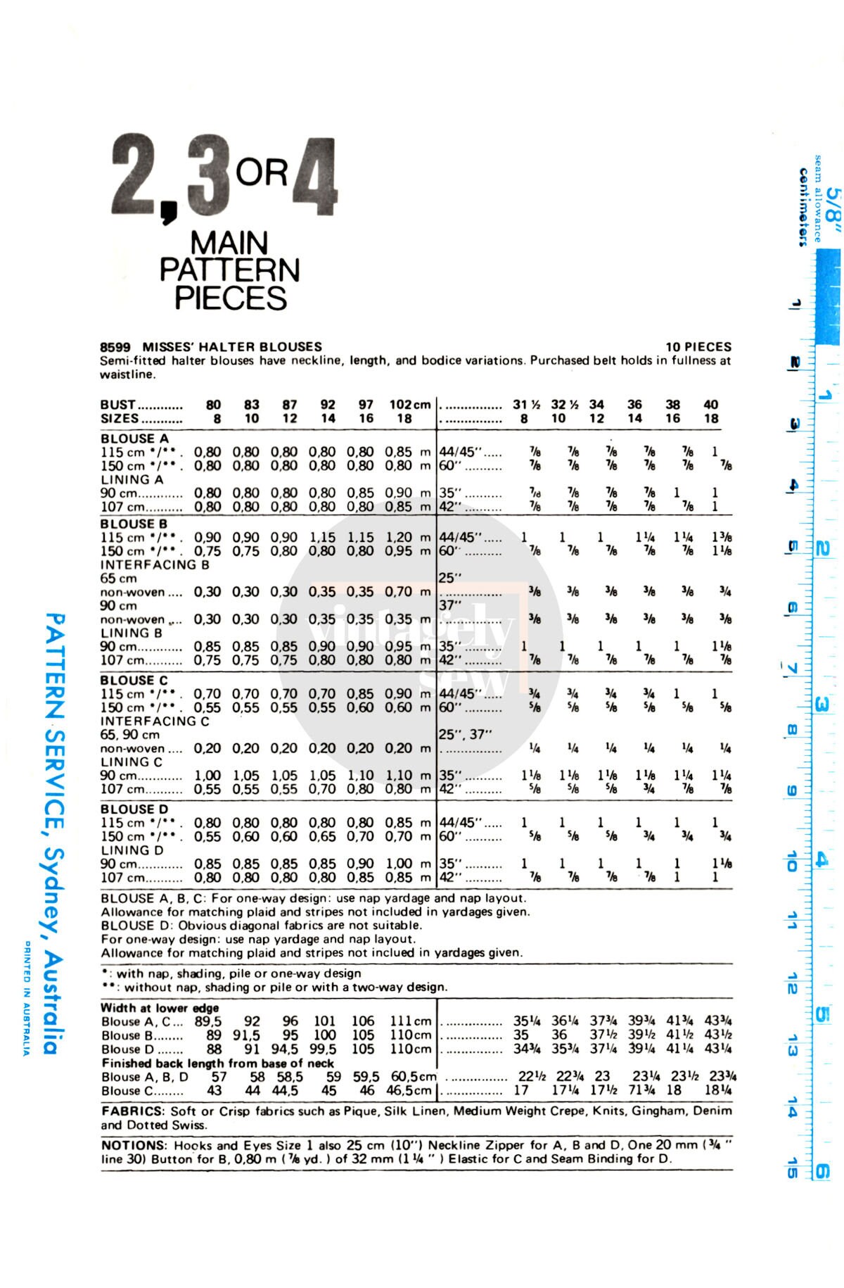 70s Halter Tops With Neckline, Length and Bodice Variations, Various ...