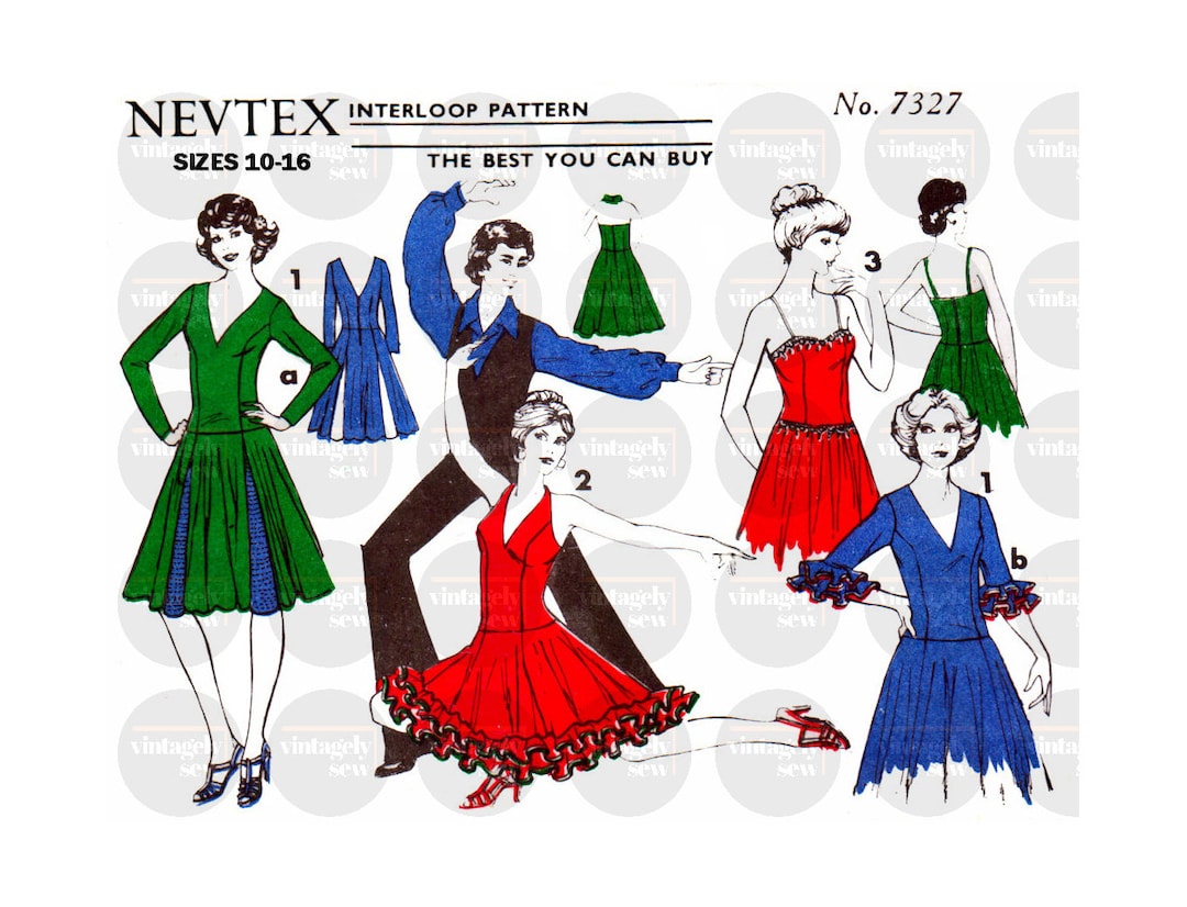 Classic Latin American Dance Dress With Style Variations, Bust 32-38 ...