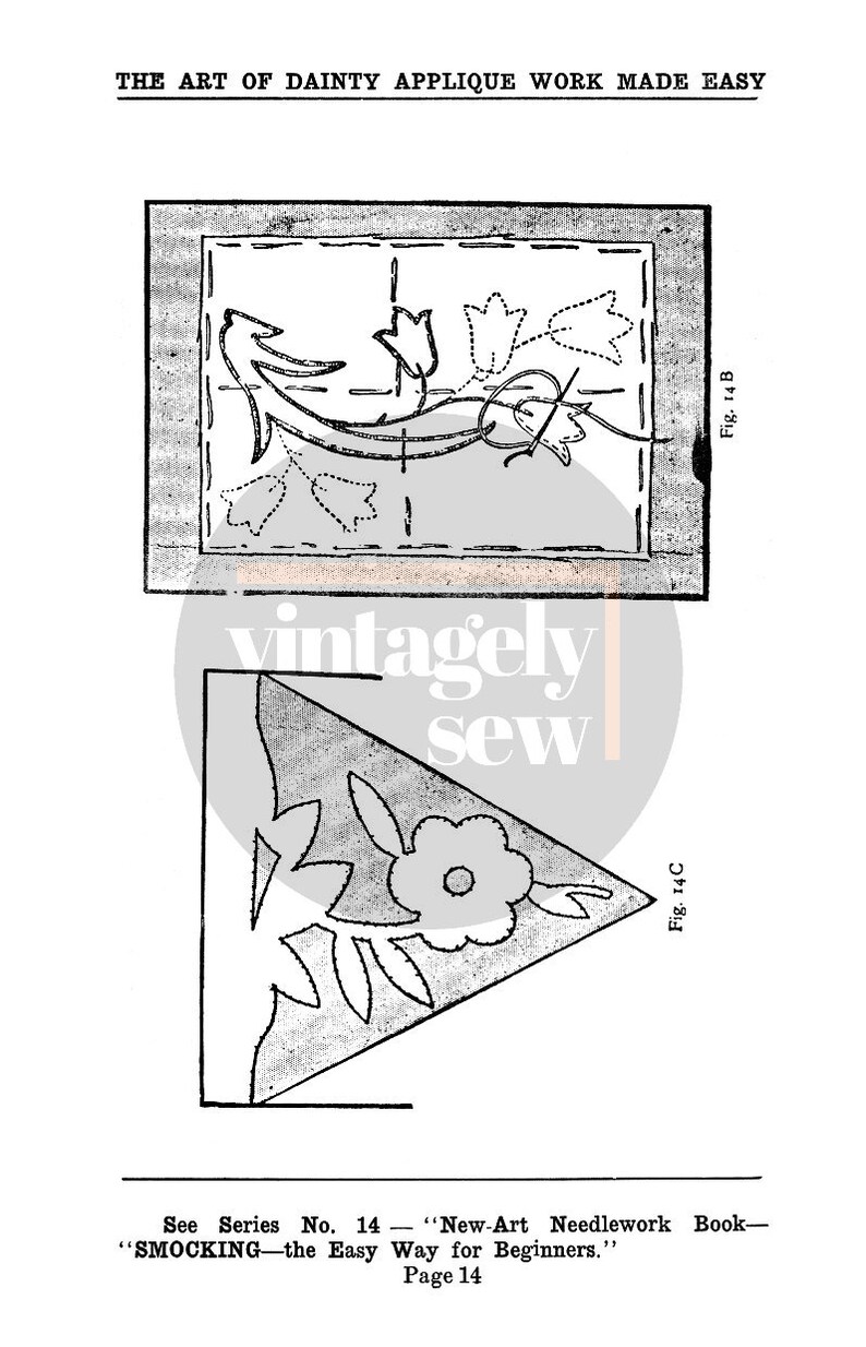 30s the Art of Dainty Applique Work Made Easy by Adrienne Douglas, 20 ...