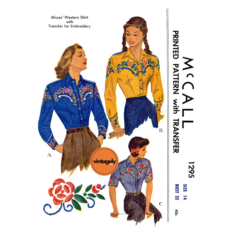 Western Shirt Sewing Pattern - Etsy