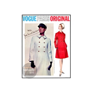 60s Military Style, A-line Coat, Bust 38 97 Cm Vogue Paris Original ...