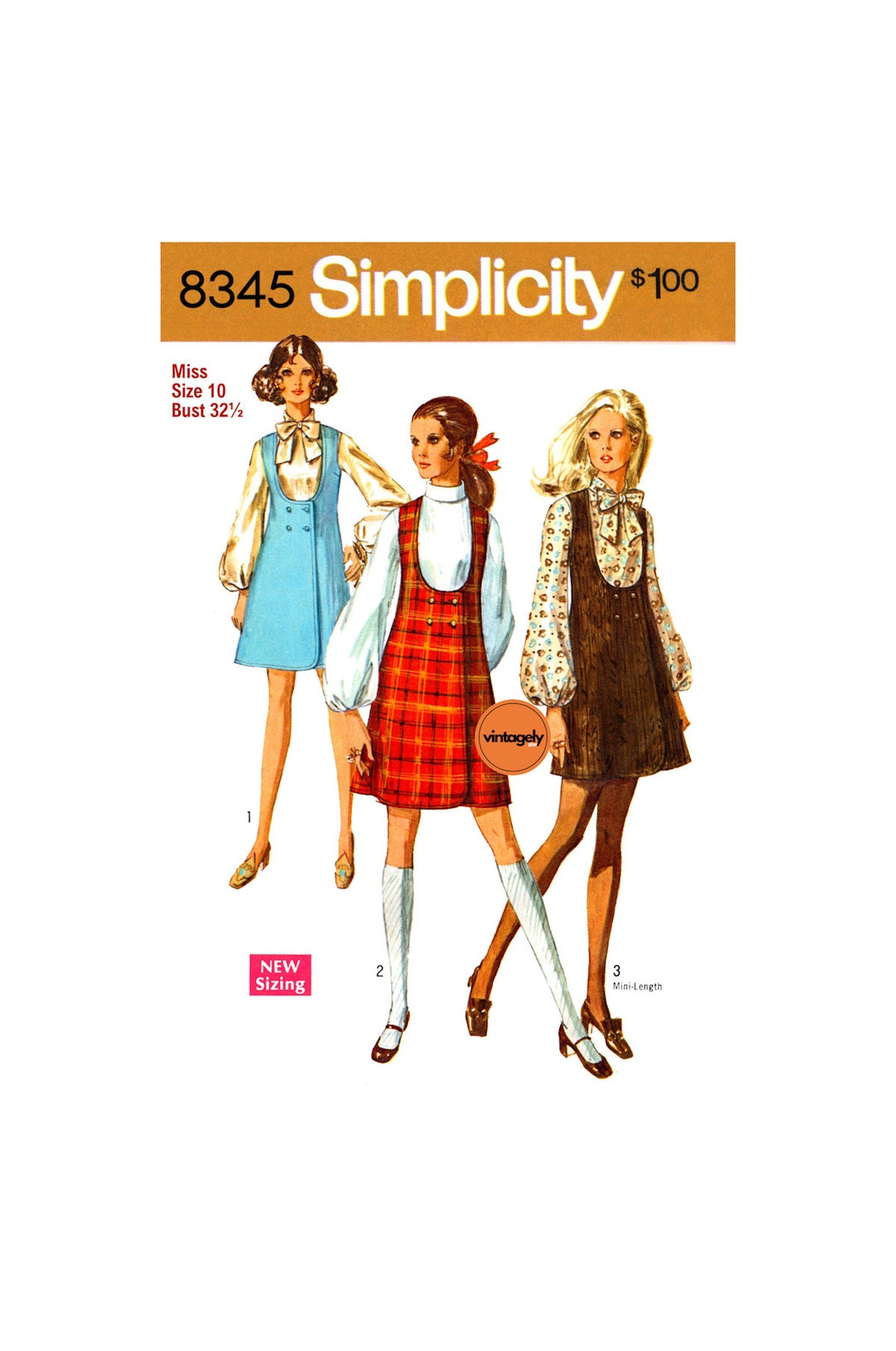 60s Lined, Double Breasted Jumper and Blouse, Bust 32.5 83 Cm ...