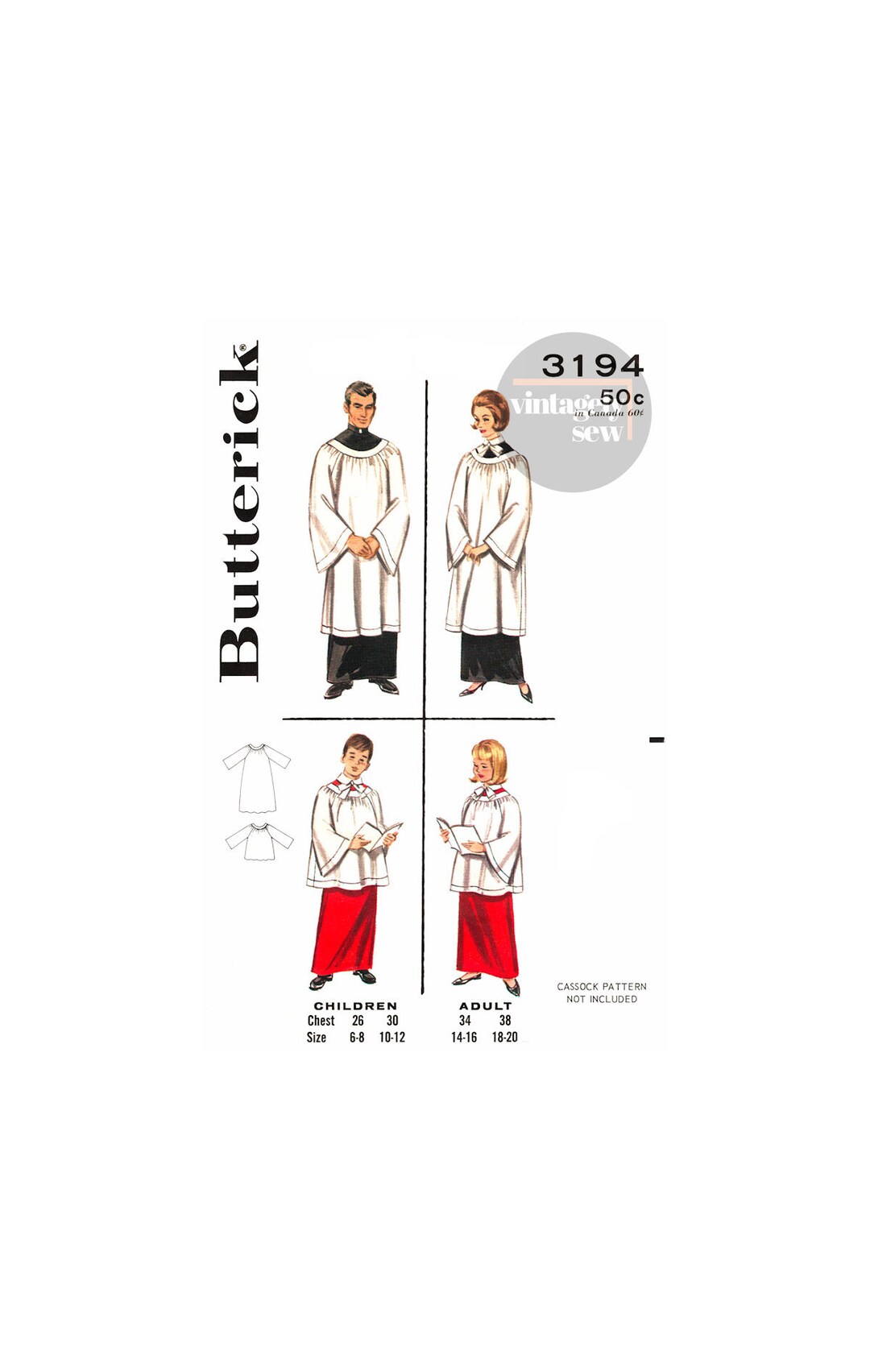 50s Unisex Adult or Child Choir Robes, Chest 30 76 Cm or 38 97 Cm ...