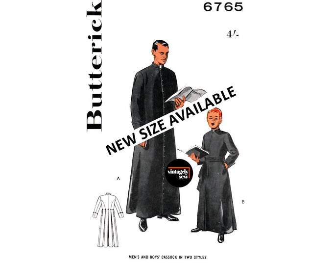 Butterick Pattern 6844 Priest Clergy Cassock Church Robe Uncut NEW - Etsy