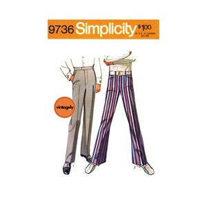 70s Men's Jean-cut Bell-bottom or Straight Leg Tailored Pants, Various ...