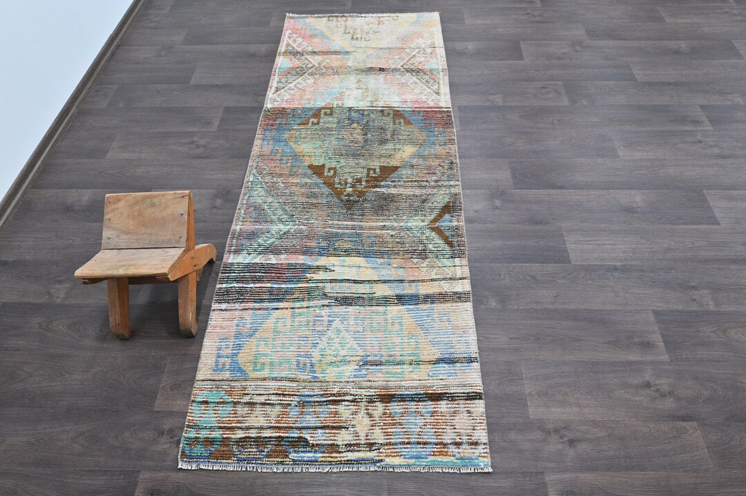 2.6x7.3 Feet Turkish Oushak Runner Vintage Rugs Anatolian Rug 2x7 Feet ...