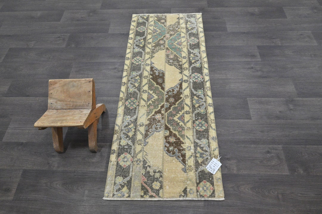 Turkish Rugs 2x5 Feet, Small Rug, Runner Rug, Vintage Rugs, Kitchen Rug ...