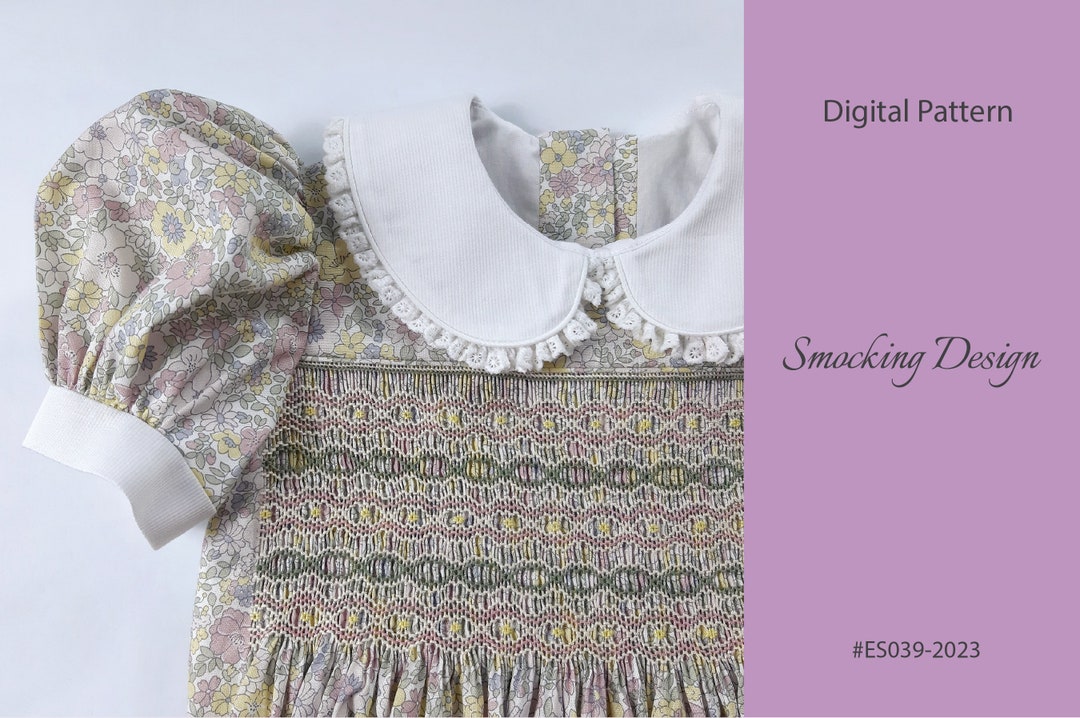 Smocking Design, Smocking Pattern for Girls, Smocking Digital Pattern ...