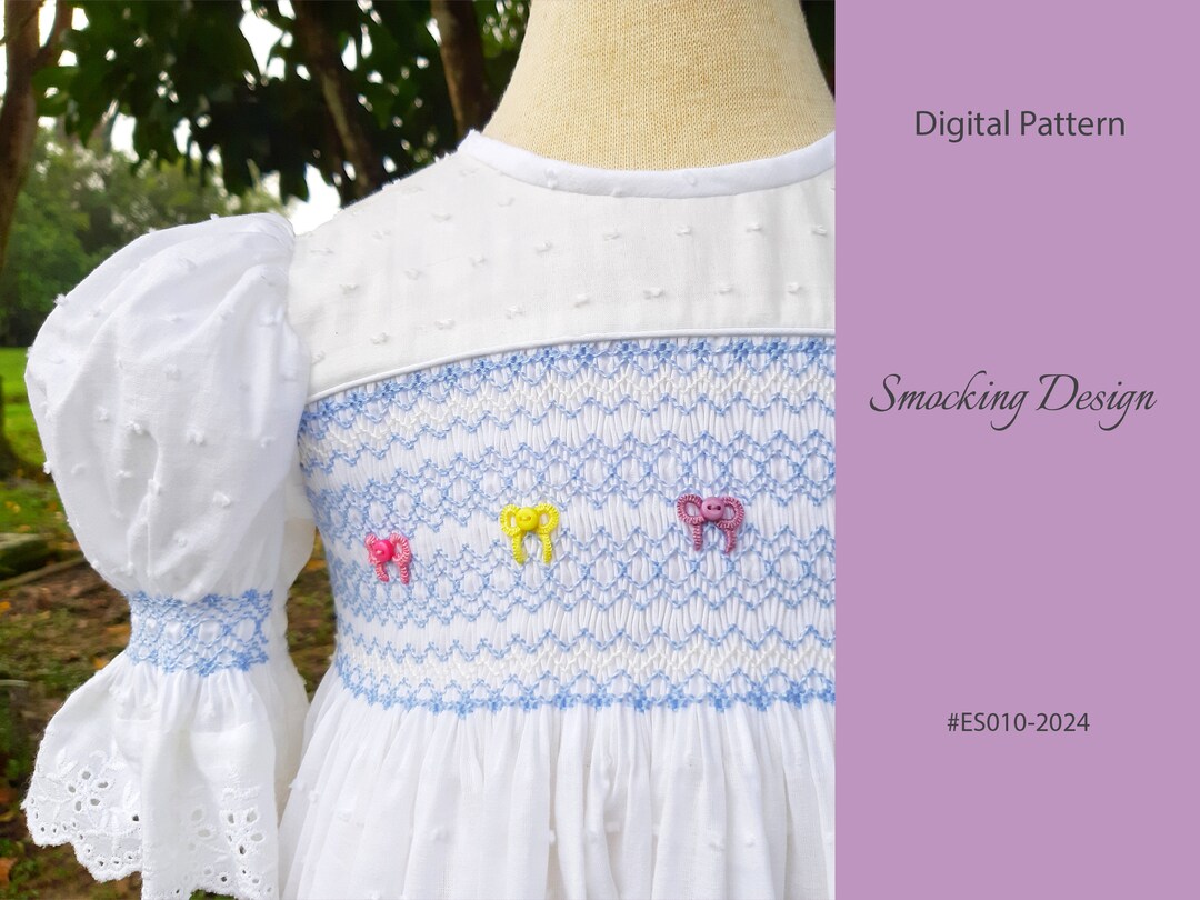 Smocking Design, Smocking Pattern for Girls, Smocking Digital Pattern ...