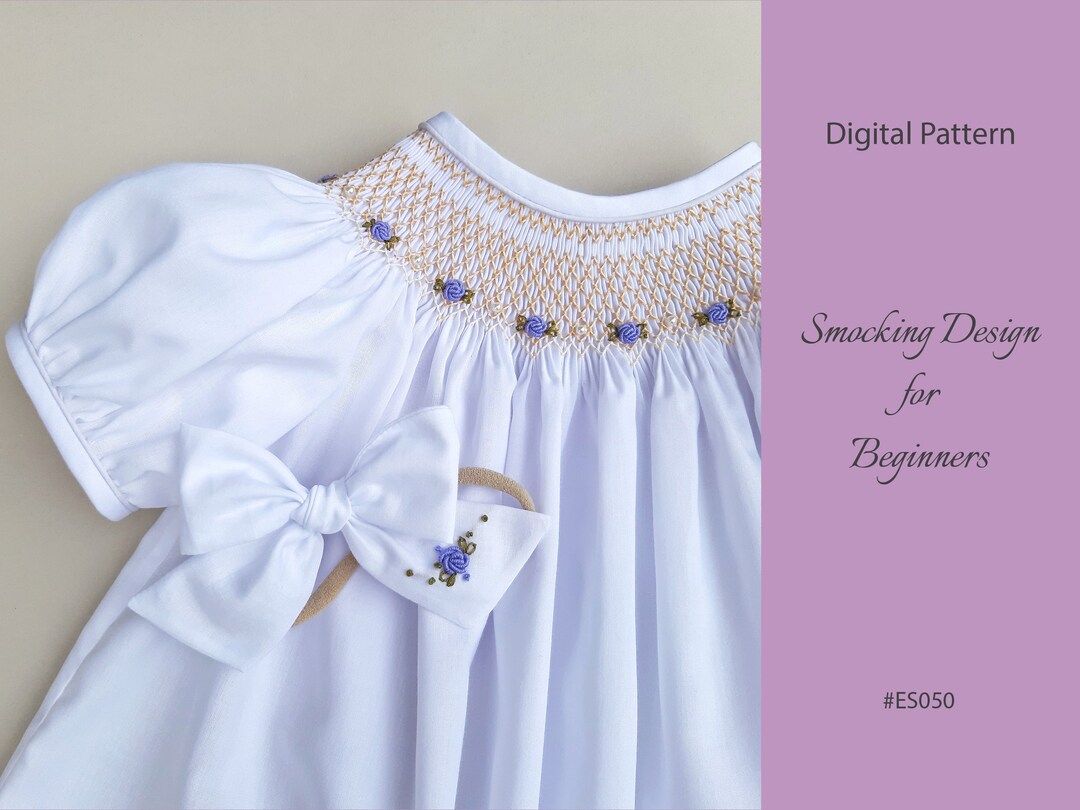 Smocking Design for Beginners, Smocking Pattern for Babies, Digital ...