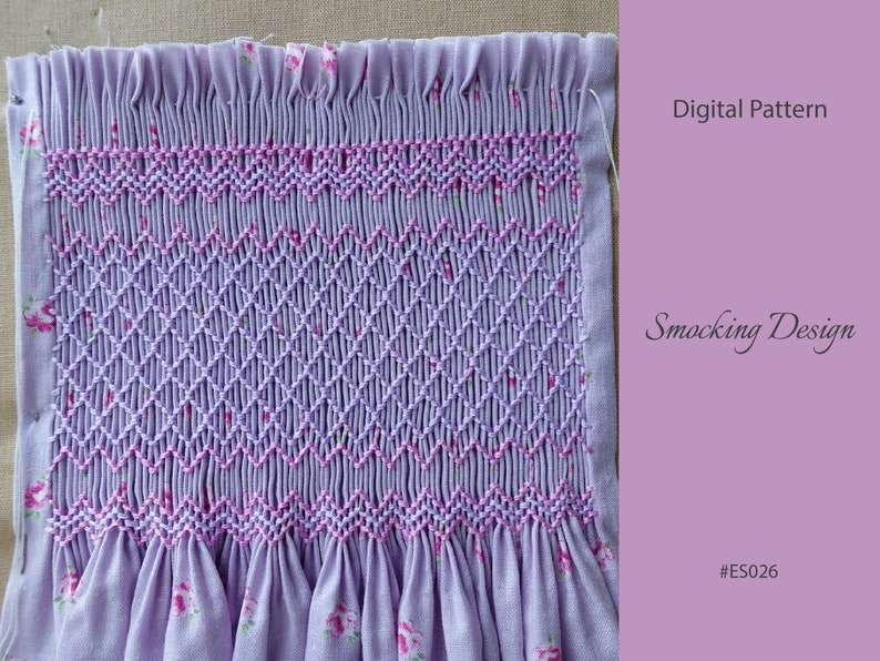 Geometric Smocking Plate for Square Yoke Dress | Smocking Design Only ...