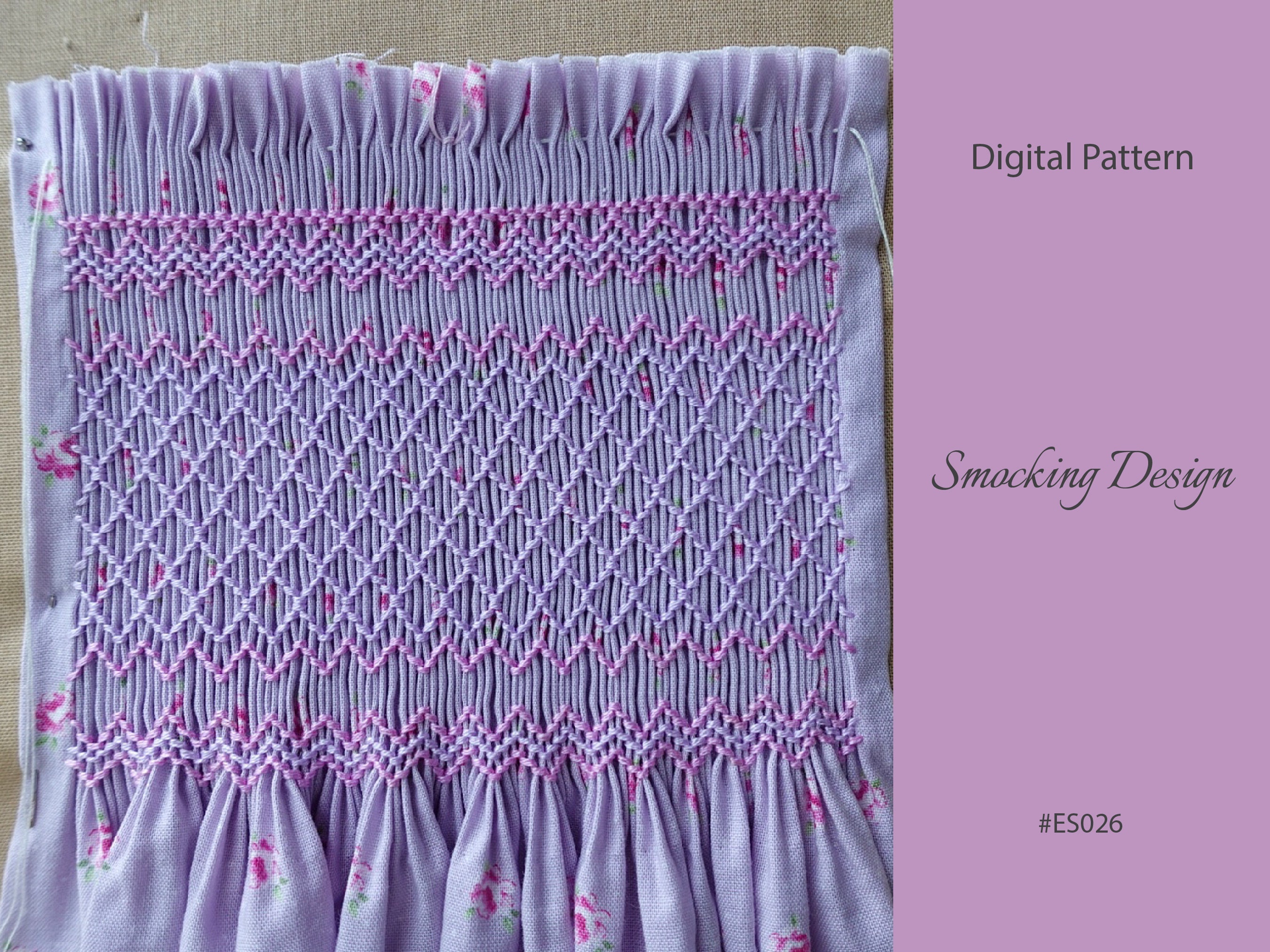 Geometric Smocking Plate for Square Yoke Dress | Smocking Design Only ...