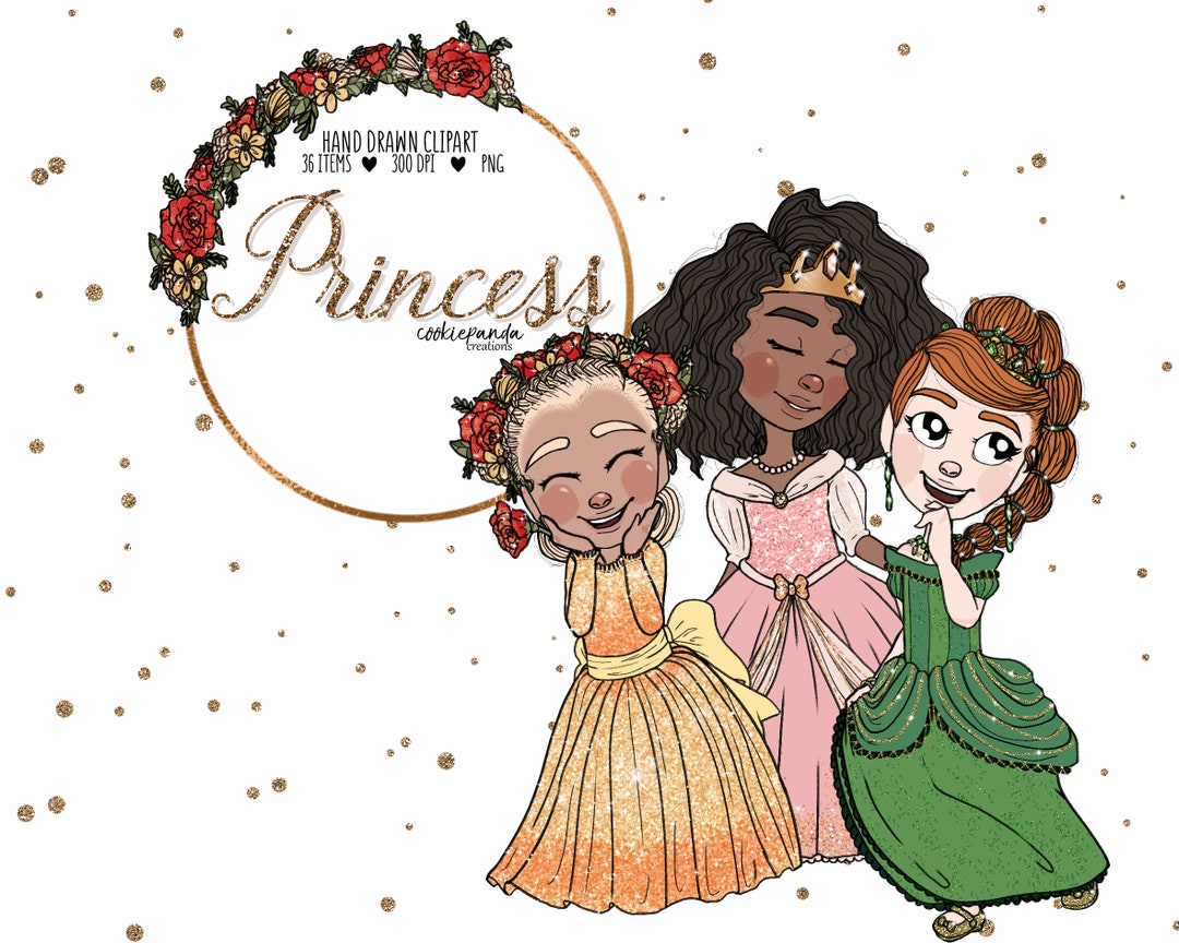 PRINCESS Fairy Tale Graphics Royal Clip Art Story Book - Etsy