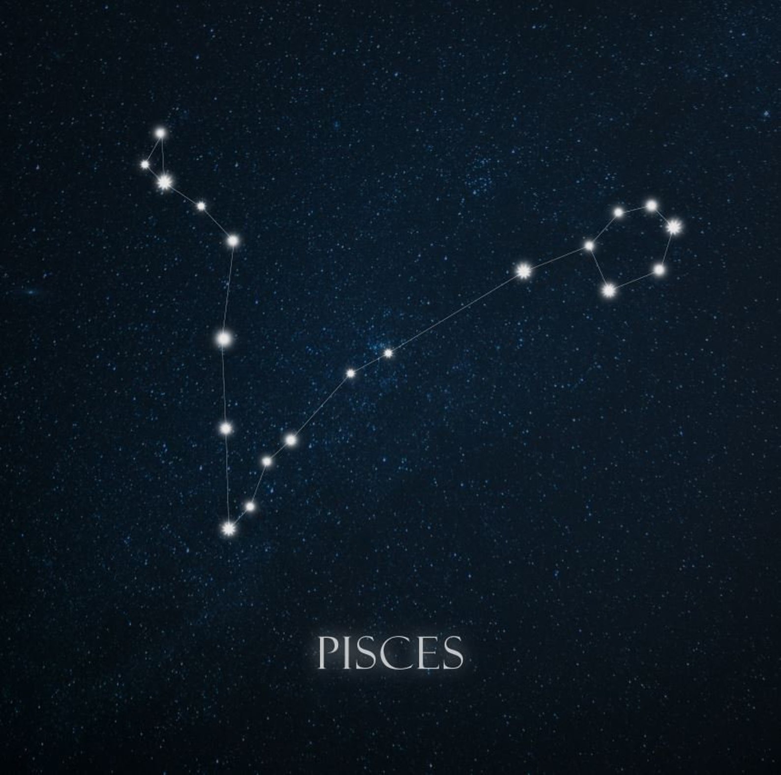 Pisces Star Map, Zodiac, Constellation Map, Vintage, Printable Art ...