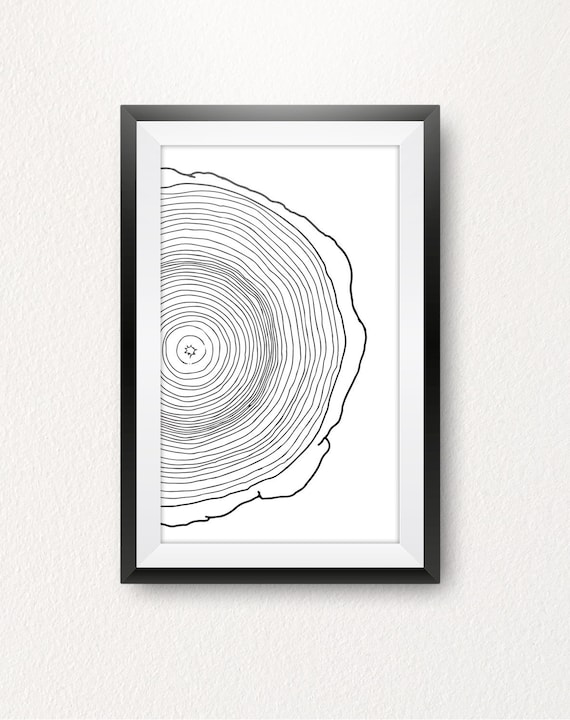 Abstract Line Art Black and White Printable Art - Etsy