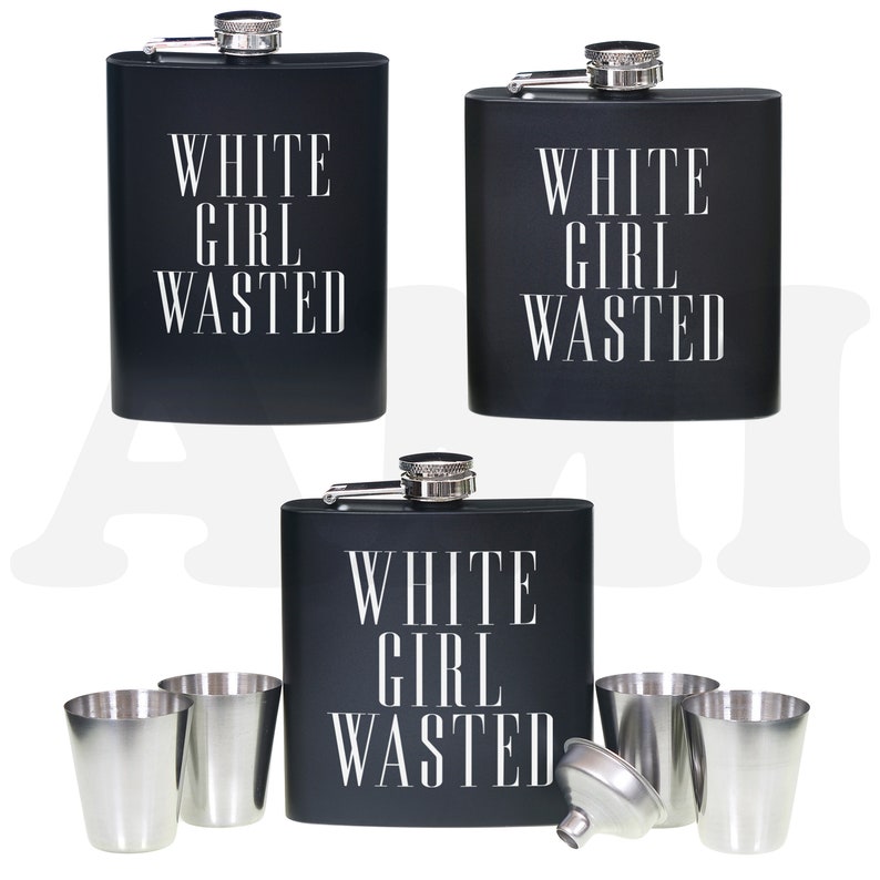 FUNNY Engraved 6oz or 8oz Hip Flasks or Hip Flask Sets. Black Pink or ...