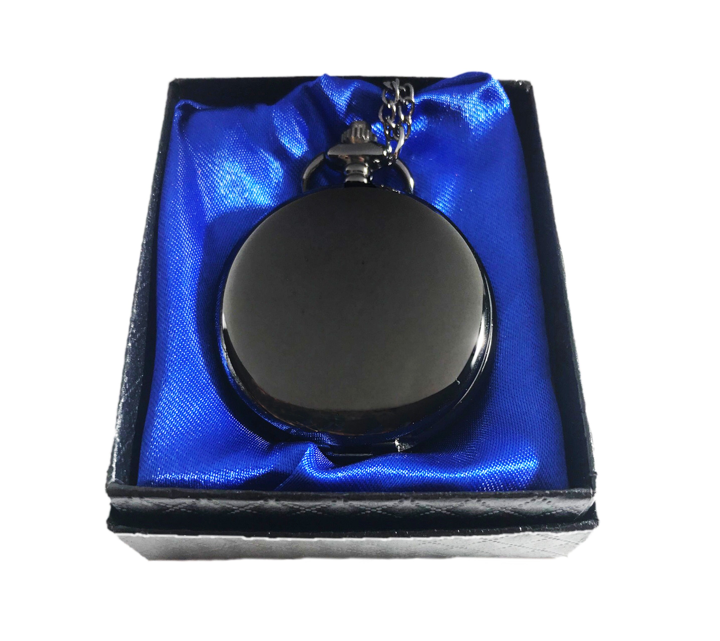 Personalised Engraved Shiny Black Metal Pocket Watch Usher | Etsy