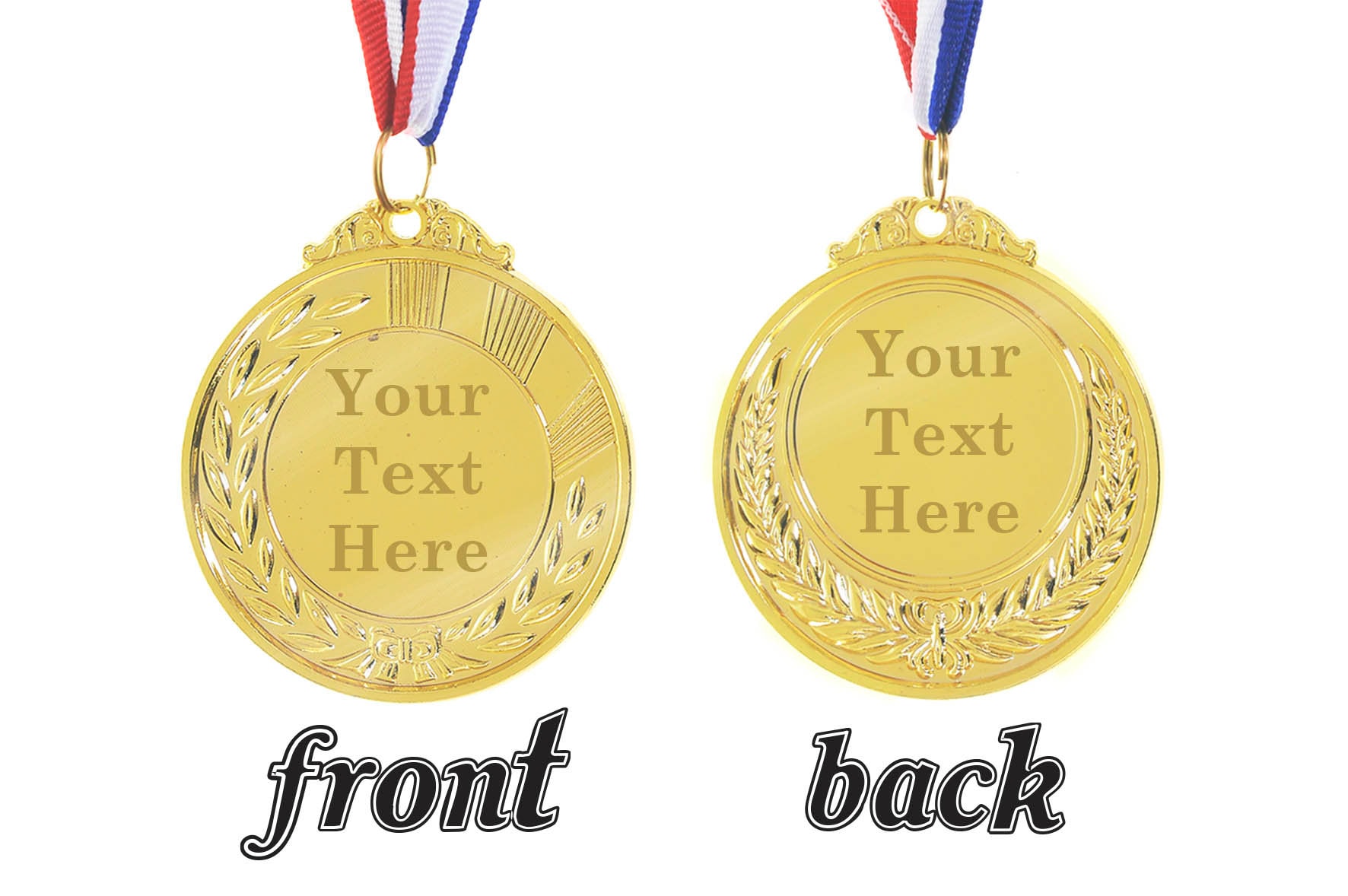 Personalised Engraved Gold Coloured Metal Medal With Lanyard - Etsy UK