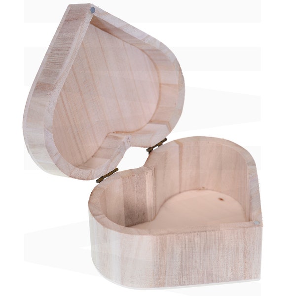 Wooden Heart Box - Etsy UK