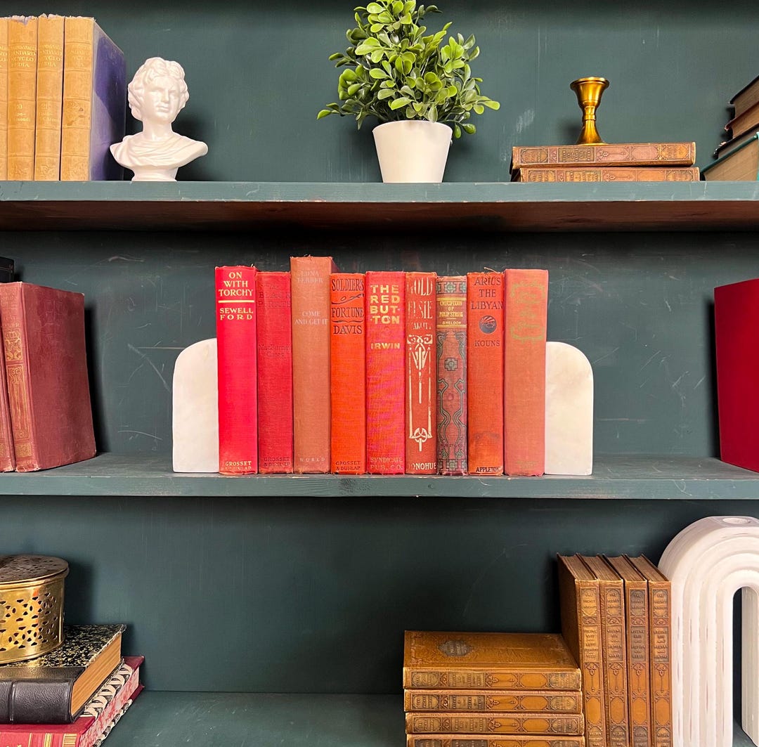 Vintage Decorative Book Bundle: Ornate Hardcover Novels, Display Set (9 ...
