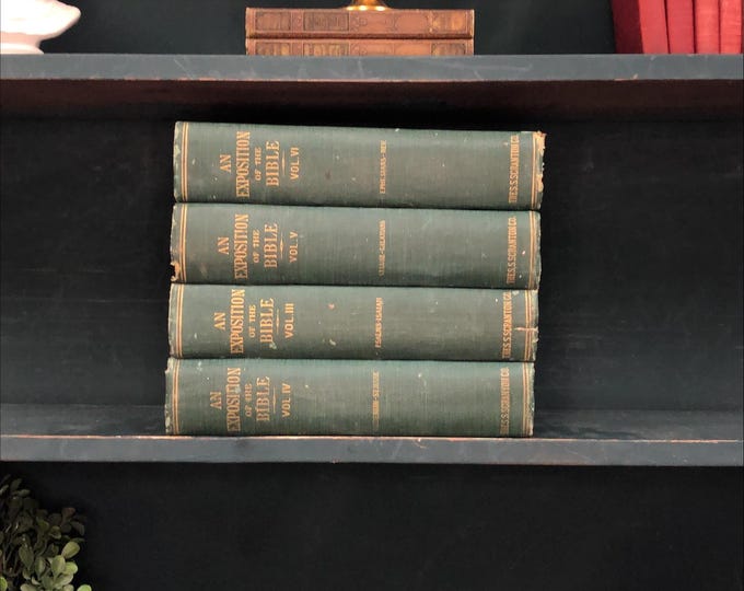 An Exposition of the Bible Book Bundle: Green Hardcover Books for Decor ...