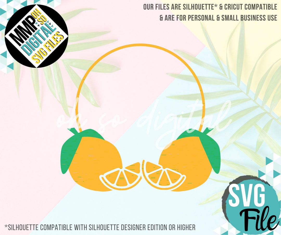 Lemon Monogram Frame SVG, Lemon SVG, Instant Download, Cuttable Design ...