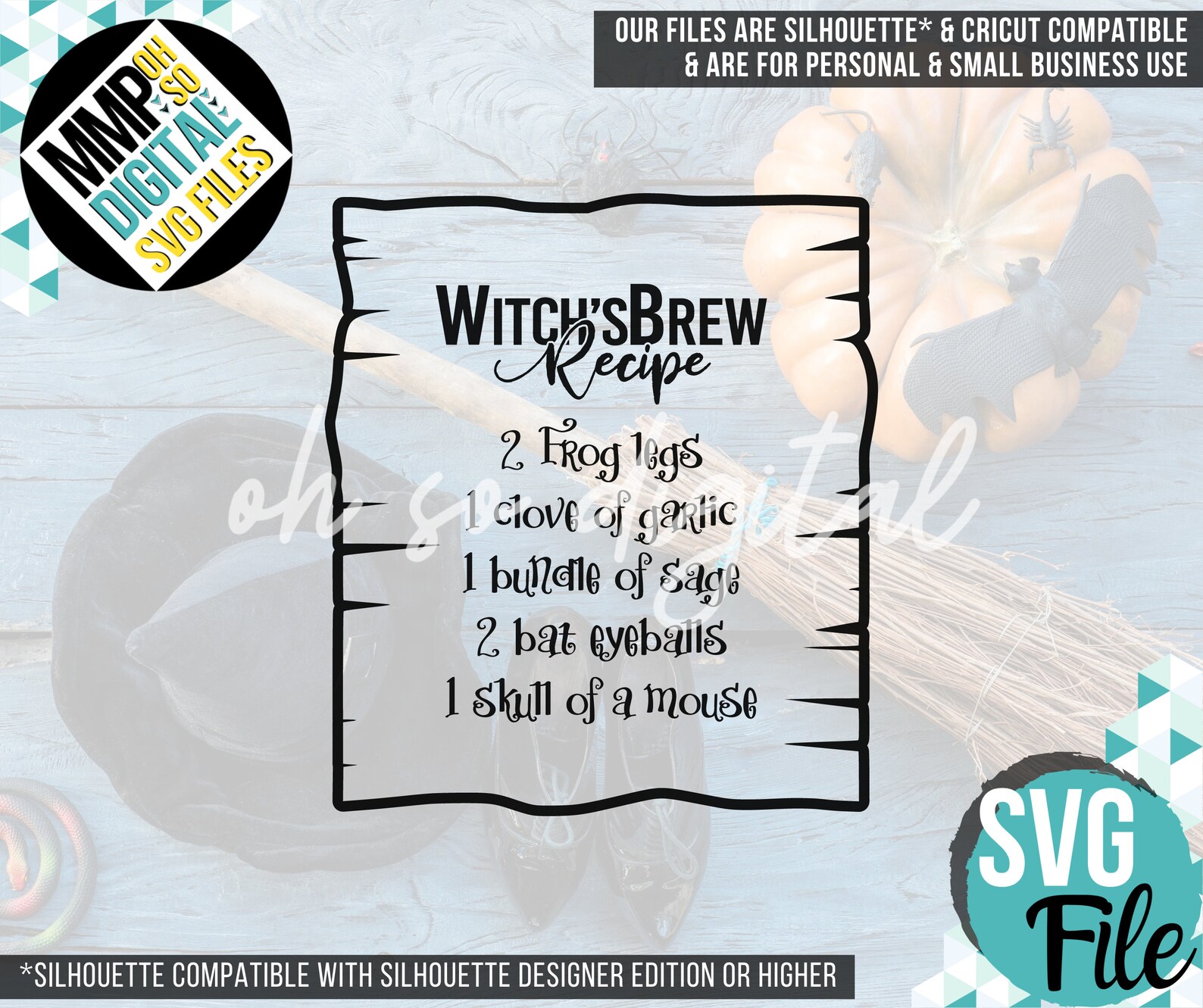 Witch's Brew SVG Recipe Frog Legs Spell Book Svg - Etsy