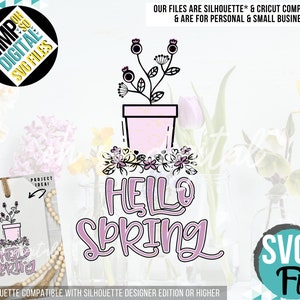 Hello Spring SVG Spring Flowers SVG Floral Spring Sign Svg - Etsy