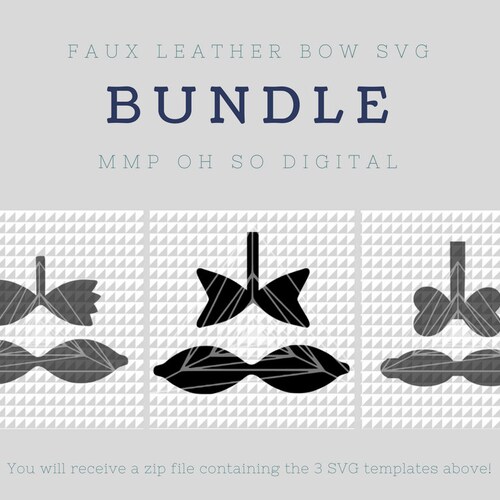 Faux Leather Bow SVG Bundle Bow Template Leather Bow Bow - Etsy