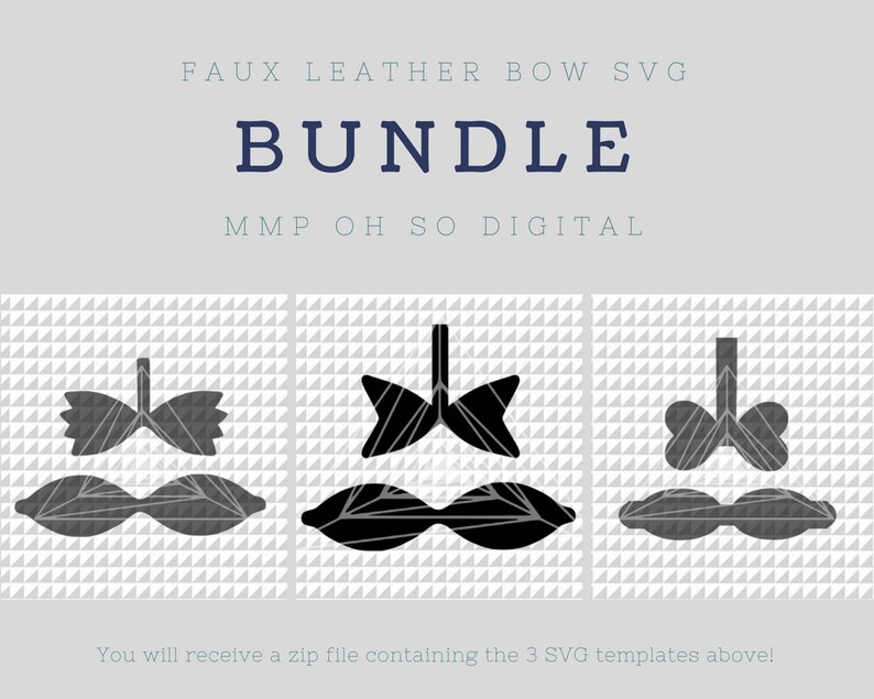 Faux Leather Bow SVG Bundle Bow Template Leather Bow Bow - Etsy