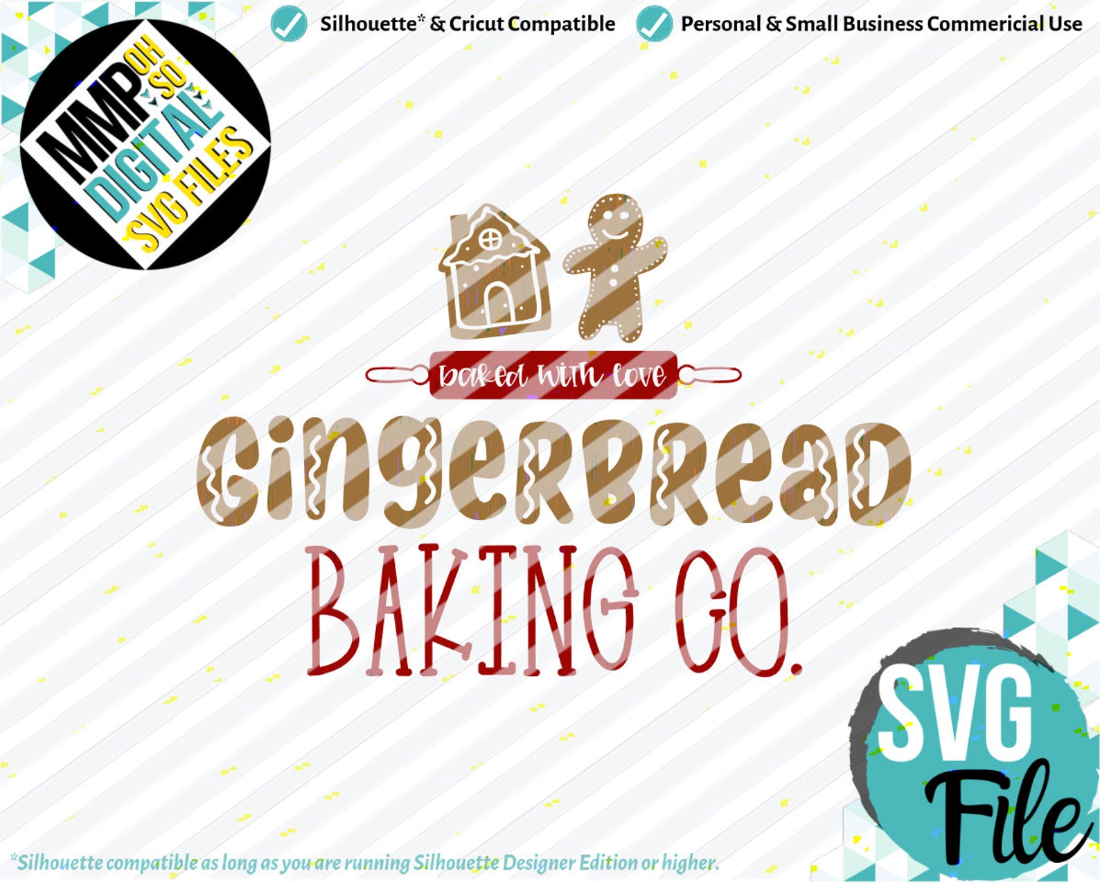Gingerbread Baking Co. Sign SVG Vinyl Bakery Sign Christmas - Etsy