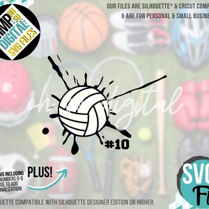 Volleyball Paint Splatter SVG, Volleyball Splat, Volleyball Season SVG ...